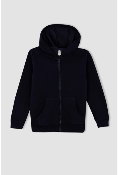 DeFacto Kız Çocuk Regular Fit Kapüşonlu Kalın Kumaş HIRKA Y8553A622AU