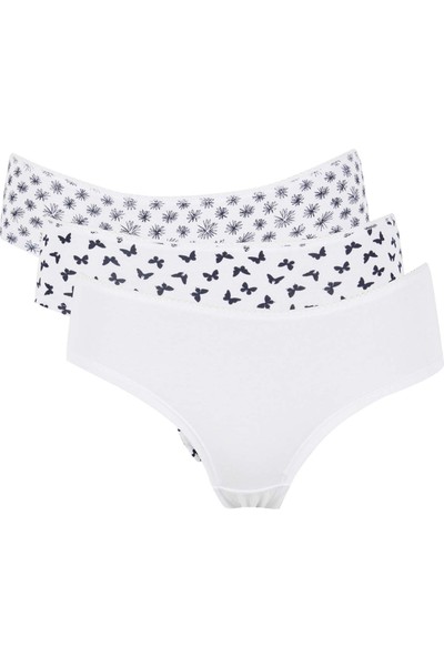 DeFacto Fall In Love Desenli 3'lü Hipster Külot Y7933AZ22HS