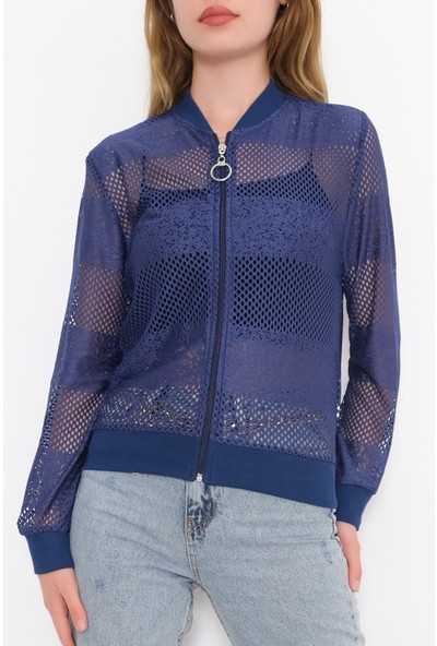 Asel Duru Dantel Ceket Mavi - 9734.609. Asel Duru Dantel Ceket Mavi - 9734.609.