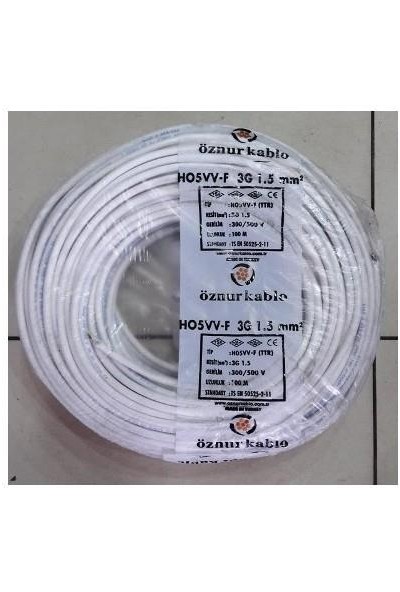 Öznur Ttr Kablo 3x1.5 Öznur Beyaz