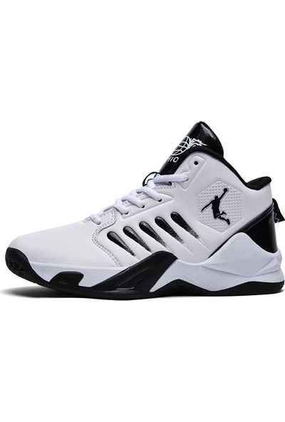 Beyaz Siyah Unisex Basketbol Spor Ayakkabı
