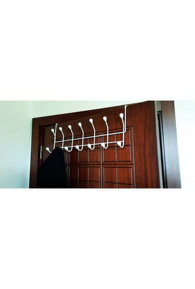 Kaktüskedi High Pressure Beyaz Kapı Askısı 14 Kancalı