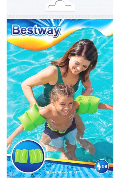 Bestway 3 - 6 Yaş Havuz Kolluk Seti 20 x 20 cm - Yeşil Bestway 3 - 6 Yaş Havuz Kolluk Seti 20 x 20 cm - Yeşil