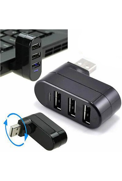 Wozlo 3 Port 180 Derece Dönebilen Dirsek USB Hub Çoğaltıcı Çoklayıcı Pc Laptop Wozlo 3 Port 180 Derece Dönebilen Dirsek USB Hub Çoğaltıcı Çoklayıcı Pc Laptop