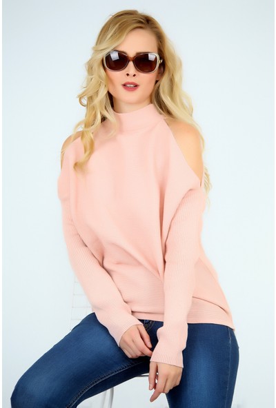 Petmudo Schık Kadın Kol Detaylı Triko Bluz Pudra 2279 Petmudo Schık Kadın Kol Detaylı Triko Bluz Pudra 2279