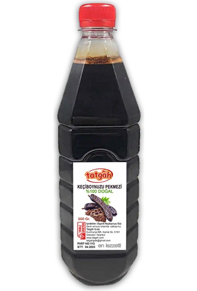 Tatgah Doğal Katkısız Keçiboynuzu (Harnup) Pekmezi 500 gr