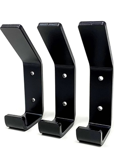 Revo Metal Metal Siyah Duvar Askılığı 3'lü RH69 Revo Metal Metal Siyah Duvar Askılığı 3'lü RH69