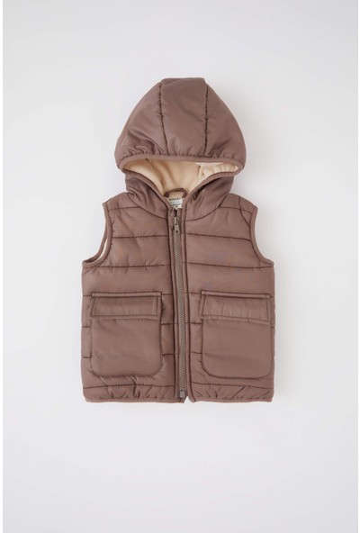 DeFacto Erkek Bebek Regular Fit Kapüşonlu Şişme Yelek X4430A222AU DeFacto Erkek Bebek Regular Fit Kapüşonlu Şişme Yelek X4430A222AU