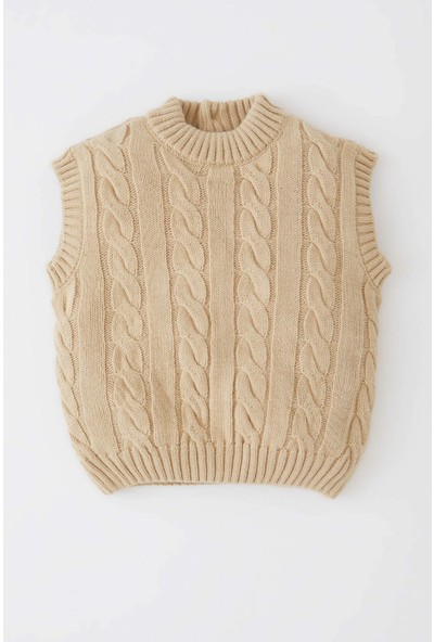 DeFacto Erkek Bebek Dik Yaka Selanik Desenli Süveter X5305A222AU