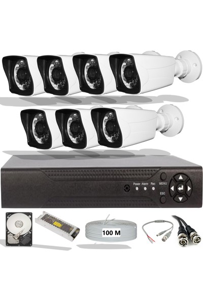 Picam 7 Kameralı Set 2mp Ahd Tvı Güvenlik Kamera Seti Picam 7 Kameralı Set 2mp Ahd Tvı Güvenlik Kamera Seti