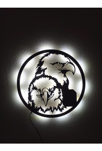 Alda Ikili Kartal LED Işıklı Duvar Tablosu Alda Ikili Kartal LED Işıklı Duvar Tablosu