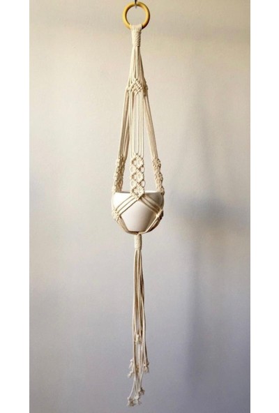 Makrome Örgülü Saksılık