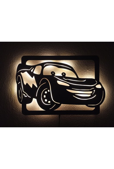 Alda Şimşek Mcqueen LED Işıklı Duvar Tablosu Alda Şimşek Mcqueen LED Işıklı Duvar Tablosu
