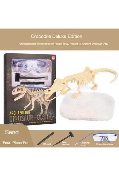 Qiruich Champsosaurus Dinozor Fosili Arkeolojik Kazı Oyuncak - Beyaz (Yurt Dışından) Qiruich Champsosaurus Dinozor Fosili Arkeolojik Kazı Oyuncak - Beyaz (Yurt Dışından)