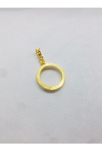 Çelikoğlu Kuyumculuk 22 Ayar Altın Kaplama Çeyrek Cerceveli Kolye Uçu