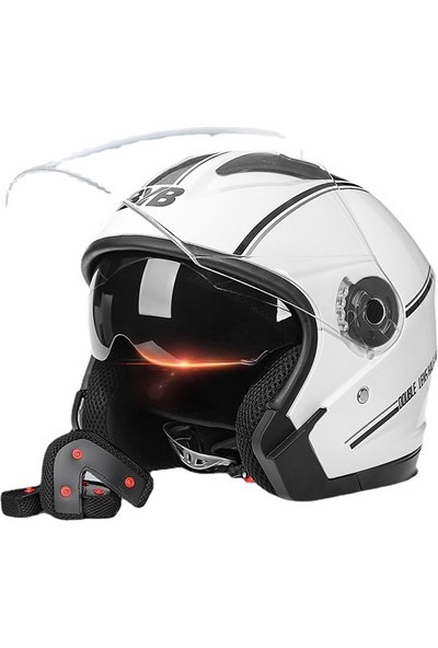 Pangolin Outdoors Çift Lensli Motosiklet Kaskı - Beyaz (Yurt Dışından) Pangolin Outdoors Çift Lensli Motosiklet Kaskı - Beyaz (Yurt Dışından)
