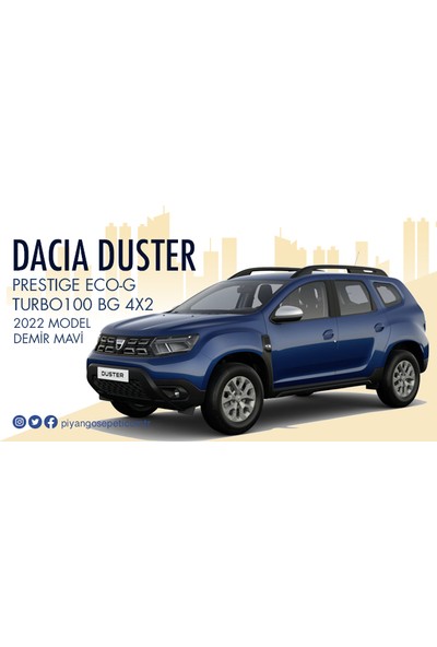 Dacıa Duster Prestige Eco-G Turbo 100 Bg 4x2 Çekilişi Dacıa Duster Prestige Eco-G Turbo 100 Bg 4x2 Çekilişi