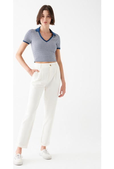 Mavi Beyaz Pantolon