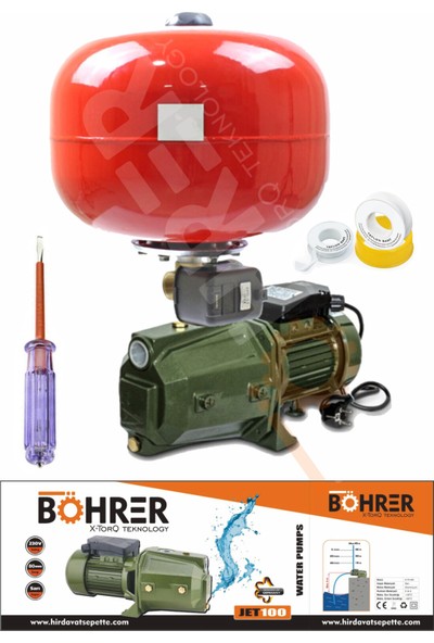 Böhrer Böhr Jet100 4 Kat 4 Daire 24 Litre 750 W 1 Hp Italyan Tanklı Otomatik Hidrofor Böhrer Böhr Jet100 4 Kat 4 Daire 24 Litre 750 W 1 Hp Italyan Tanklı Otomatik Hidrofor