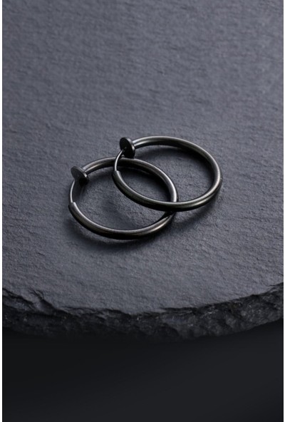 The Collection Unisex Siyah Cerrahi Çelik Deliksiz Fake Piercing Tragus Helix Küpe The Collection Unisex Siyah Cerrahi Çelik Deliksiz Fake Piercing Tragus Helix Küpe