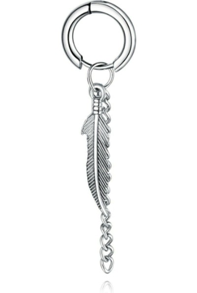 The Gifts Paslanmaz Sallantılı Kartal Tüyü Çelik Küpe The Gifts Paslanmaz Sallantılı Kartal Tüyü Çelik Küpe