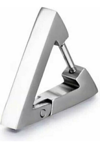 The Gifts Unisex Triagle Titanyum Gümüş Üçgen Çelik Küpe The Gifts Unisex Triagle Titanyum Gümüş Üçgen Çelik Küpe