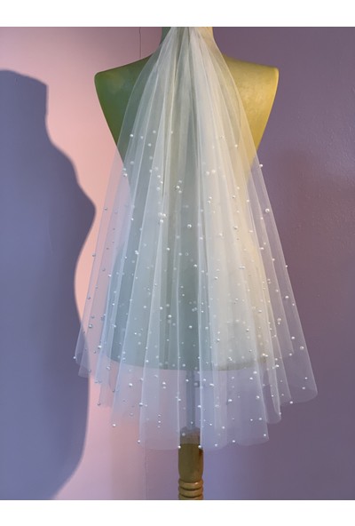 Ş&G Gelinlik Inci Işlemeli Duvak