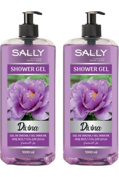 Sally Duş Jeli Shower Gel Divina 1 Litre 2 Adet Sally Duş Jeli Shower Gel Divina 1 Litre 2 Adet