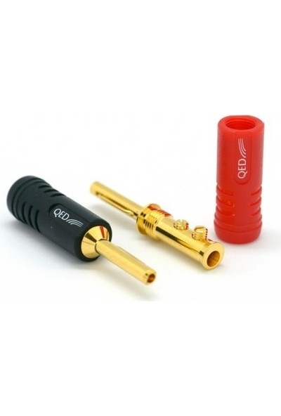 Qed QE-1870 Screwloc Abs 4mm Banana 1 Kırmızı + 1 Siyah Qed QE-1870 Screwloc Abs 4mm Banana 1 Kırmızı + 1 Siyah