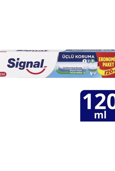 Signal Diş Macunu Üçlü Koruma 120 ml Signal Diş Macunu Üçlü Koruma 120 ml