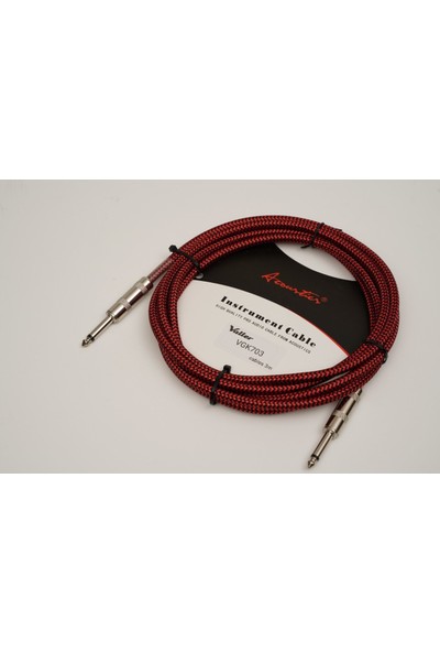 Valler VGK703 Enstruman Jack Gitar Jak Mono Çividen Çiviye 6.3mm Kablo 3m Valler VGK703 Enstruman Jack Gitar Jak Mono Çividen Çiviye 6.3mm Kablo 3m