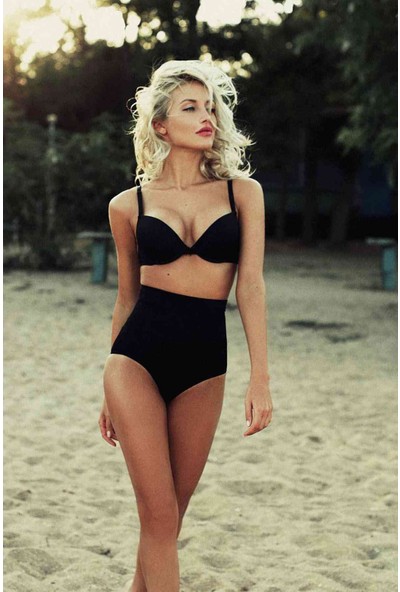 Alışveriş Express Yüksek Bel Tasarım Siyah Bikini Takımı Alışveriş Express Yüksek Bel Tasarım Siyah Bikini Takımı