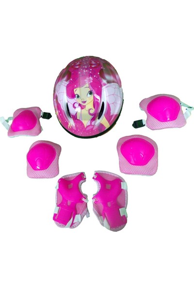 Happy Junior Çocuk Kask, Dizlik ve Dirseklik Takımı - Pembe Happy Junior Çocuk Kask, Dizlik ve Dirseklik Takımı - Pembe