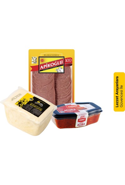 Gündoğdu Kahvaltıda Erken Bitenler Paketi (Beyaz Peynir + Macar Salam + Acuka) Gündoğdu Kahvaltıda Erken Bitenler Paketi (Beyaz Peynir + Macar Salam + Acuka)
