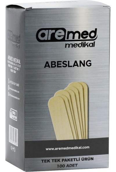 Aremed Kağıt Sargılı Hijyenik Ahşap Dil Çubuğu (Abeslang) - 100 Adet Aremed Kağıt Sargılı Hijyenik Ahşap Dil Çubuğu (Abeslang) - 100 Adet