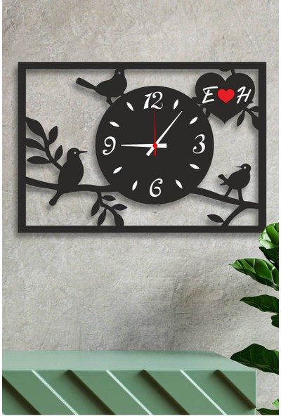 Home Trend Kişiye Özel Kuş Ağaç Tasarım Duvar Saati ve Tablo Home Trend Kişiye Özel Kuş Ağaç Tasarım Duvar Saati ve Tablo