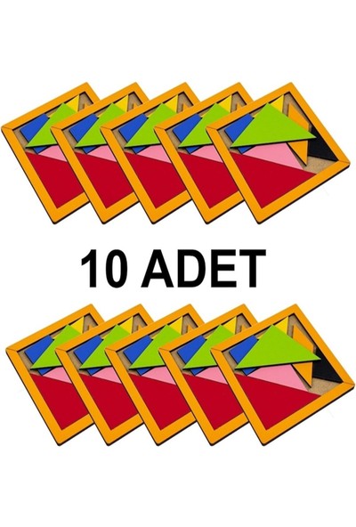 RoseRoi Oyuncak Ahşap Tangram 10 Adet Eğitici Renkli Ahşap Oyuncak RoseRoi Oyuncak Ahşap Tangram 10 Adet Eğitici Renkli Ahşap Oyuncak