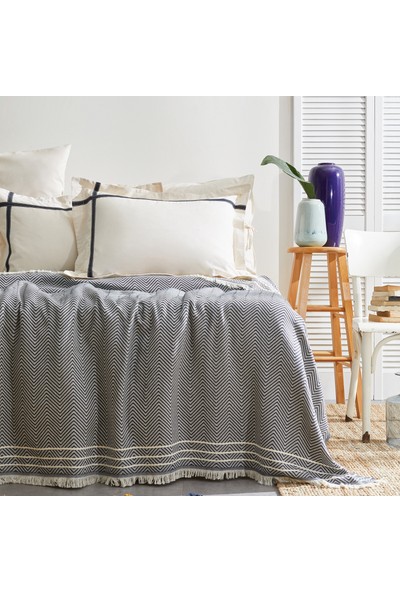 Yataş Bedding Colin Çift Kişilik Pike Takımı - Lacivert