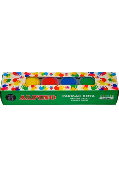Alpino 6 Renk Parmak Boyası 6X25ML Alpino 6 Renk Parmak Boyası 6X25ML