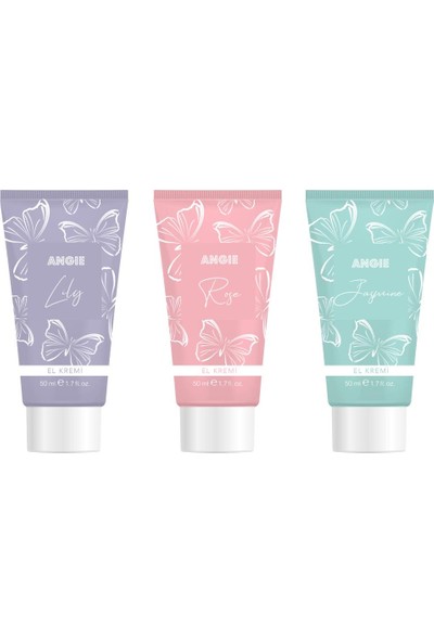 Angıe Rose Jasmıne Lıly 50 ml 3lu El Kremı Setı