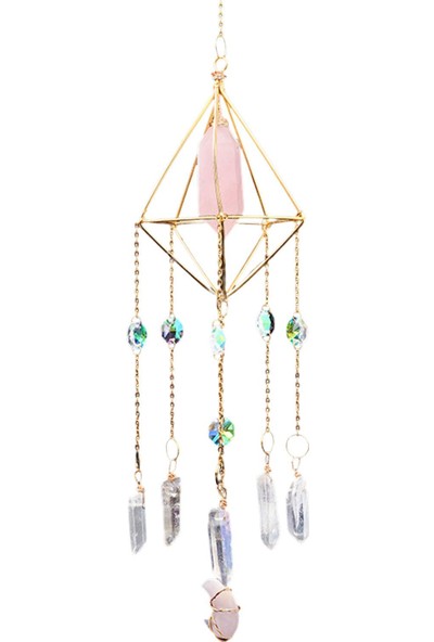 Vonluxe Geometrik Kristaller Rüzgar Çanı (Yurt Dışından)