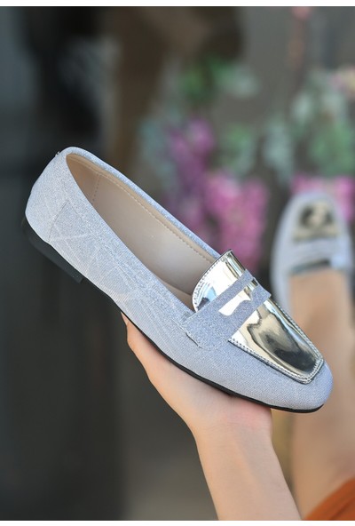 Bkmc Weon Gümüş Cilt Simli Babet Bkmc Weon Gümüş Cilt Simli Babet