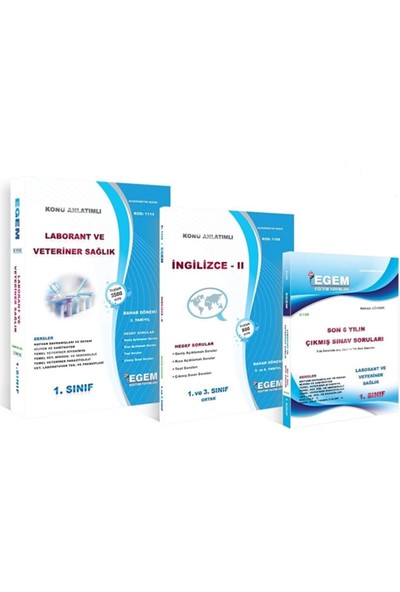 Egem Yayınları Aöf 1. Sınıf Laborant Set (Bahar Dönemi)