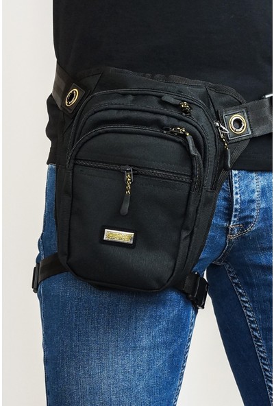 Çok Gözlü Su Geçirmez Unisex Siyah Bel Bacak Omuz Motosiklet Kurye Çantası Bodybag Çok Gözlü Su Geçirmez Unisex Siyah Bel Bacak Omuz Motosiklet Kurye Çantası Bodybag