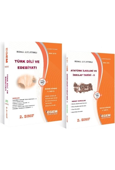 Egem Yayınları Aöf 2.sınıf Türk Dili ve Edebiyatı Set (Bahar Dönemi) 4.yarıyıl Set Egem Yayınları Aöf 2.sınıf Türk Dili ve Edebiyatı Set (Bahar Dönemi) 4.yarıyıl Set