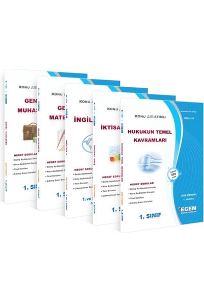 Egem Yayınları Aöf 1. Sınıf Dış Ticaret Set Güz Dönemi 1.yarıyıl