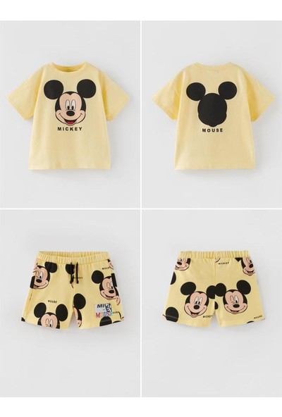 Ladin Yeni Sezon Erkek Çocuk Mickey Mouse Sarı Renk Alt Üst Takım Ladin Yeni Sezon Erkek Çocuk Mickey Mouse Sarı Renk Alt Üst Takım