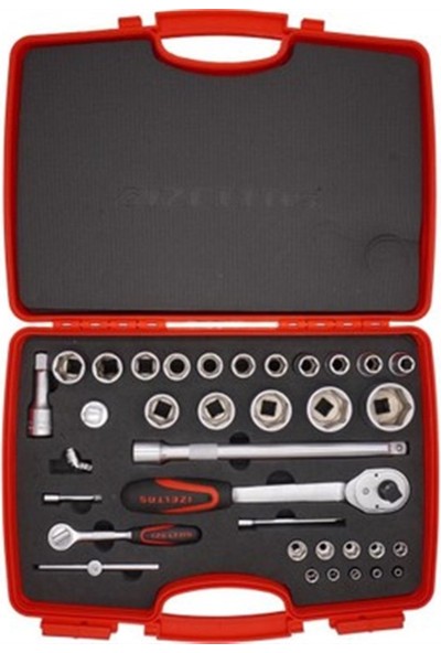 Izeltaş 1/2''-1/4'' Altı Köşe Lokma Takımı 35 Parça