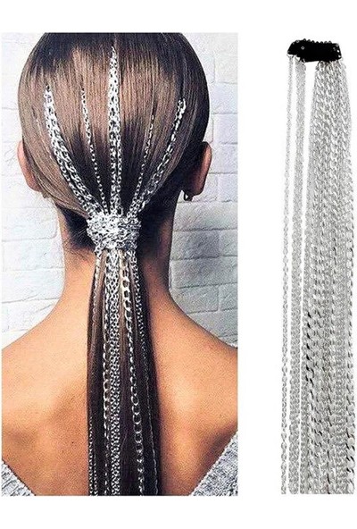 Bahels Kadın Özel Tasarım Saç Zinciri Postiş Toka Bahels Kadın Özel Tasarım Saç Zinciri Postiş Toka