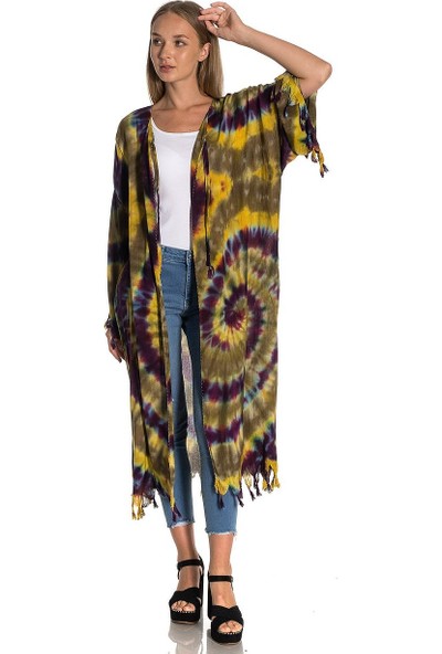 Zehhar Geleneksel El Baskısı Kimono